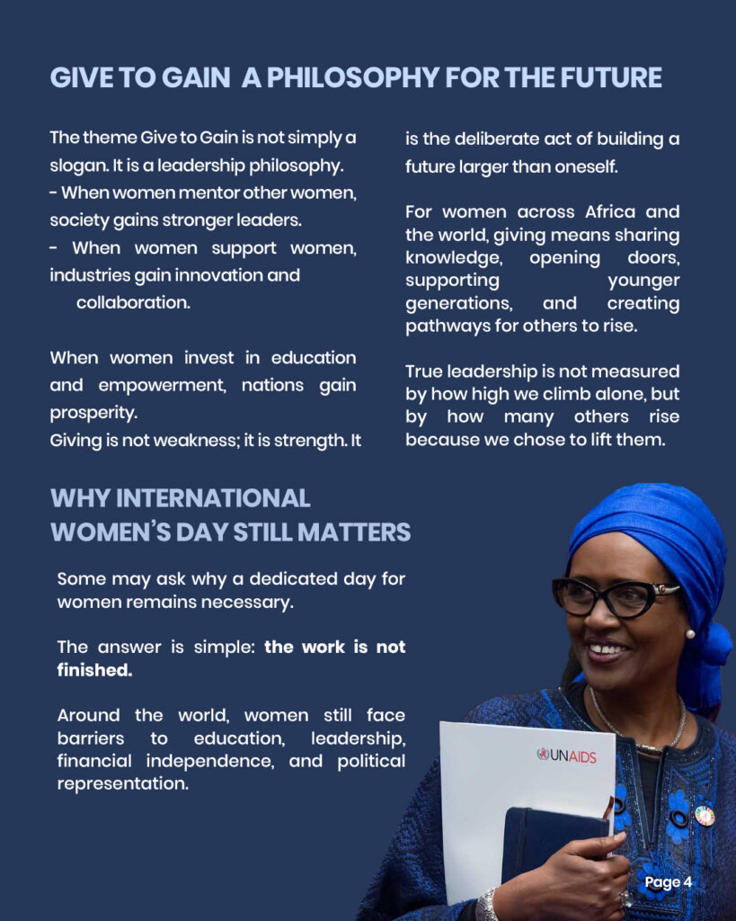 Give to Gain: A Message to Women Around the World ( IWD 2026 ) – GAH ...